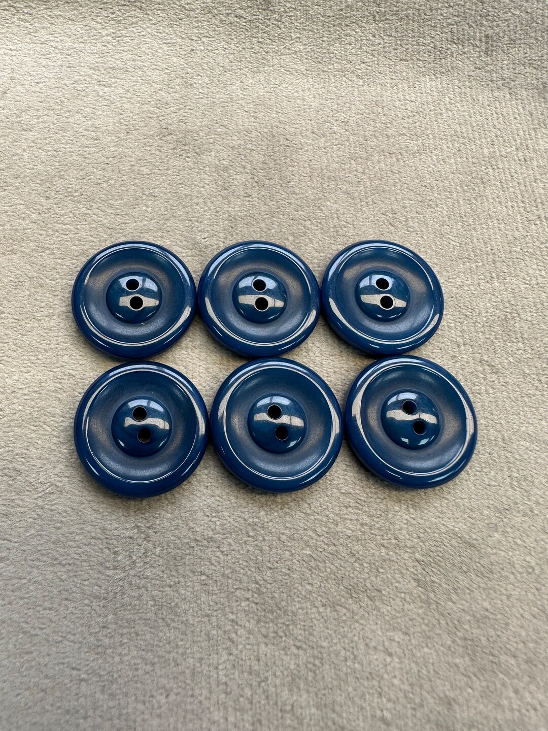 Bio Resin Buttons Navy Blue Glossy Finish 20mm a Set of 6 - Etsy