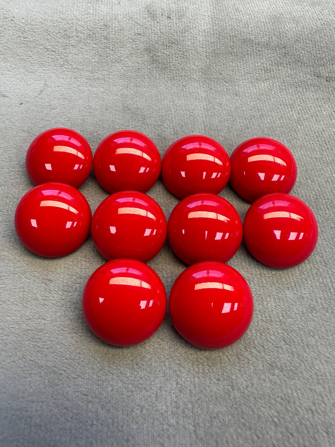Glossy Buttons Red Half Ball Design 20mm a Set of 10 - Etsy