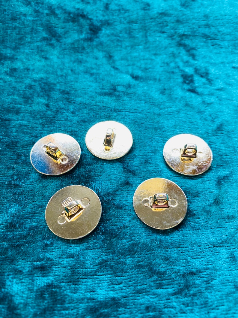Metal Buttons Gold Tone Textured Blazer Style 20mm X 5 | Etsy