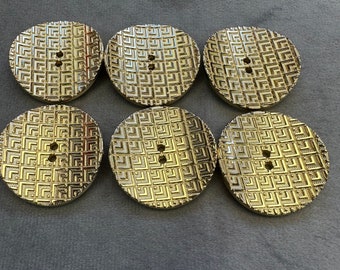 Metal Buttons Gold Tone Textured Blazer Style 20mm a Set of 6 - Etsy