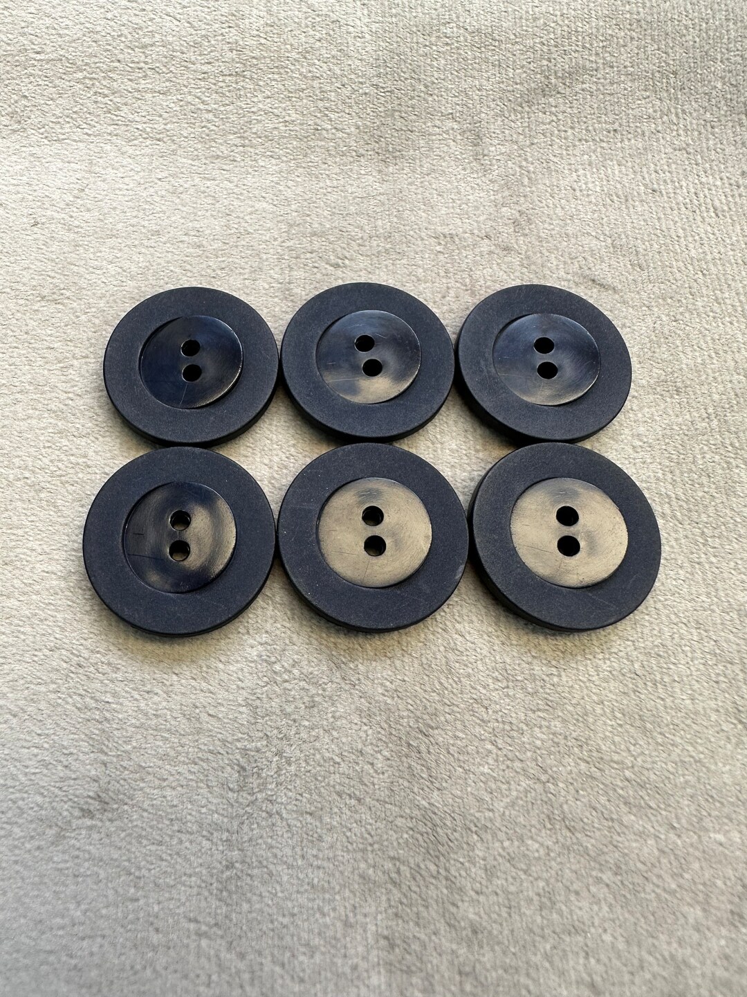 Asymmetric Buttons Navy Blue by Dill 23mm a Set of 6 - Etsy