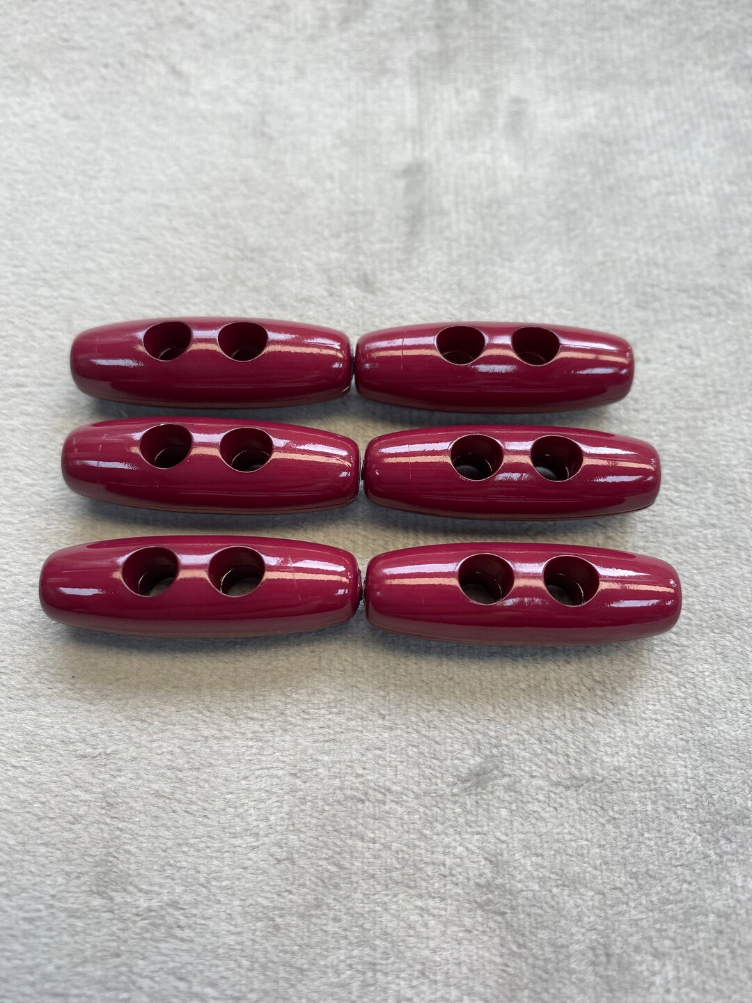 Toggle Buttons Burgundy Glossy Finish 30mm a Set of 6 - Etsy