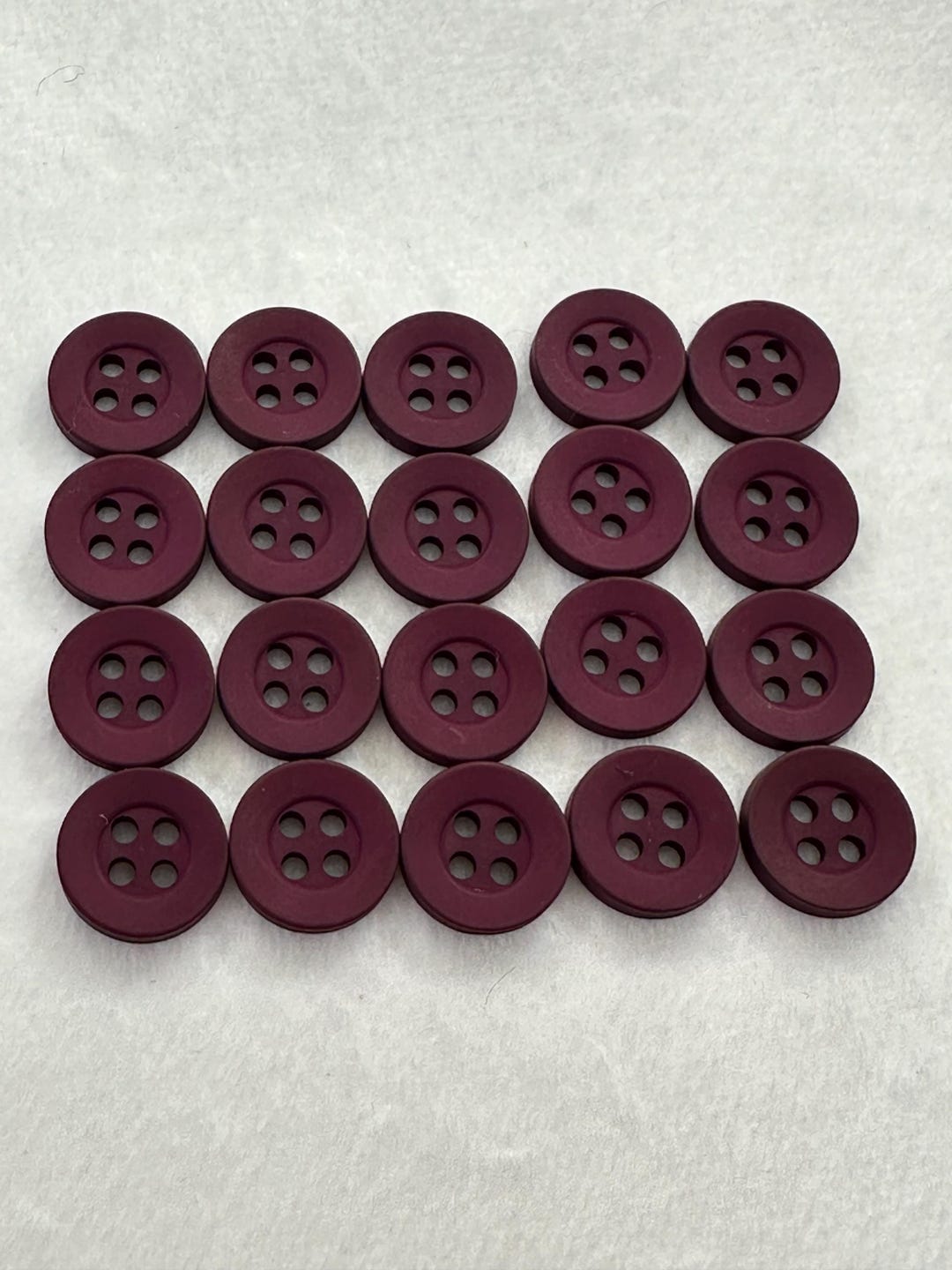 Burgundy Buttons 11.5mm a Set of 20 Shirt Style With a Matt Finish - Etsy