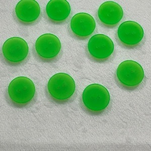 Neon Buttons Green 18mm a Set of 12 With a Glossy Finish - Etsy