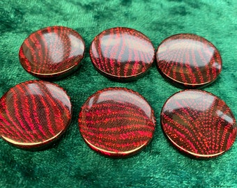 Red and White Button | Etsy