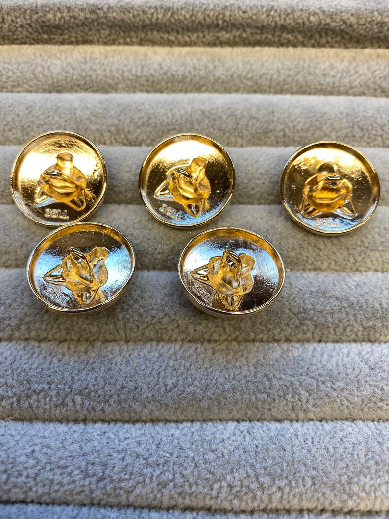 Fox Buttons Gold Tone Metal 21mm a Set of 5 - Etsy