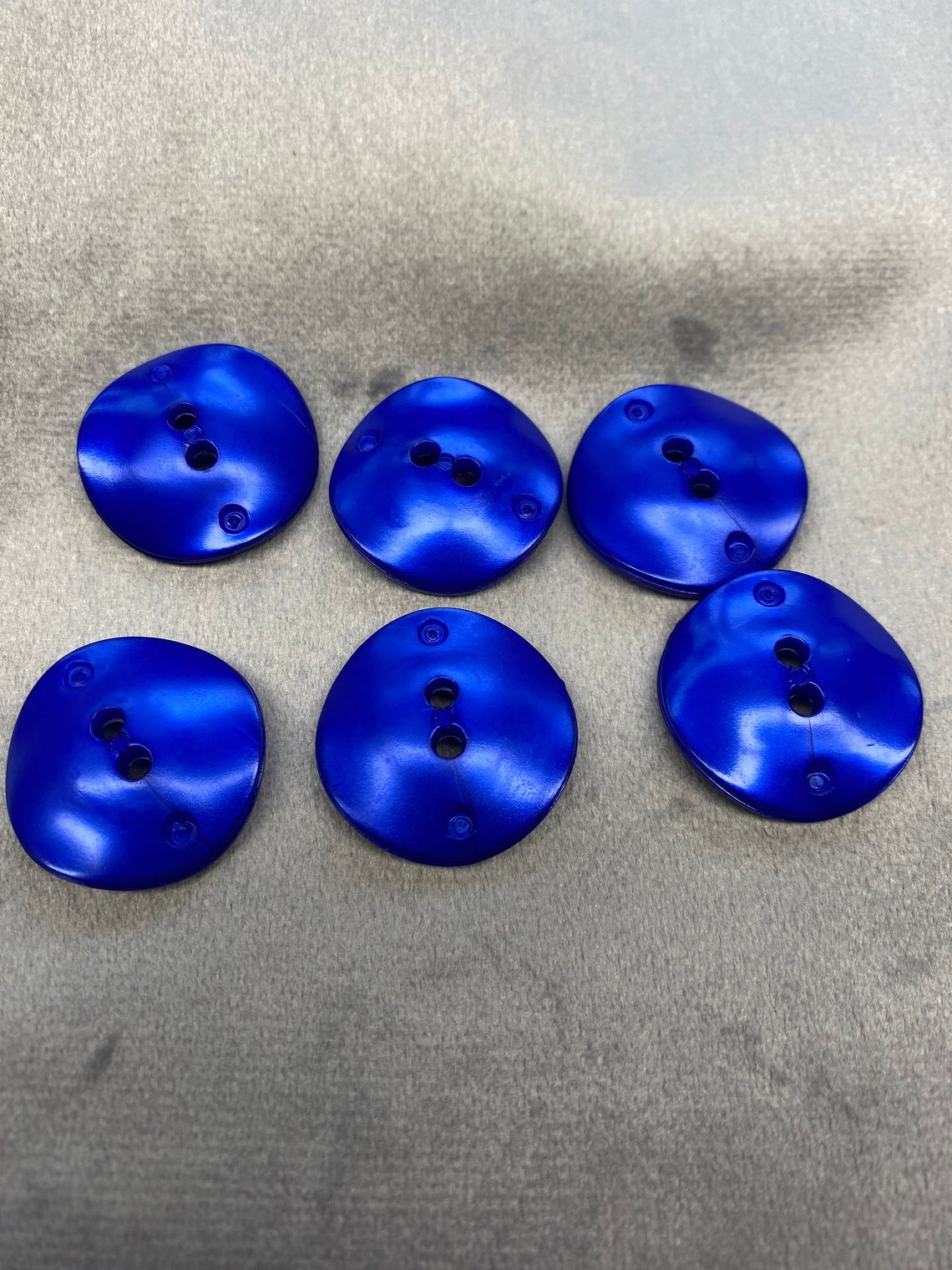 Glossy Buttons Royal Blue Satin Finish 26mm a Set of 6 - Etsy