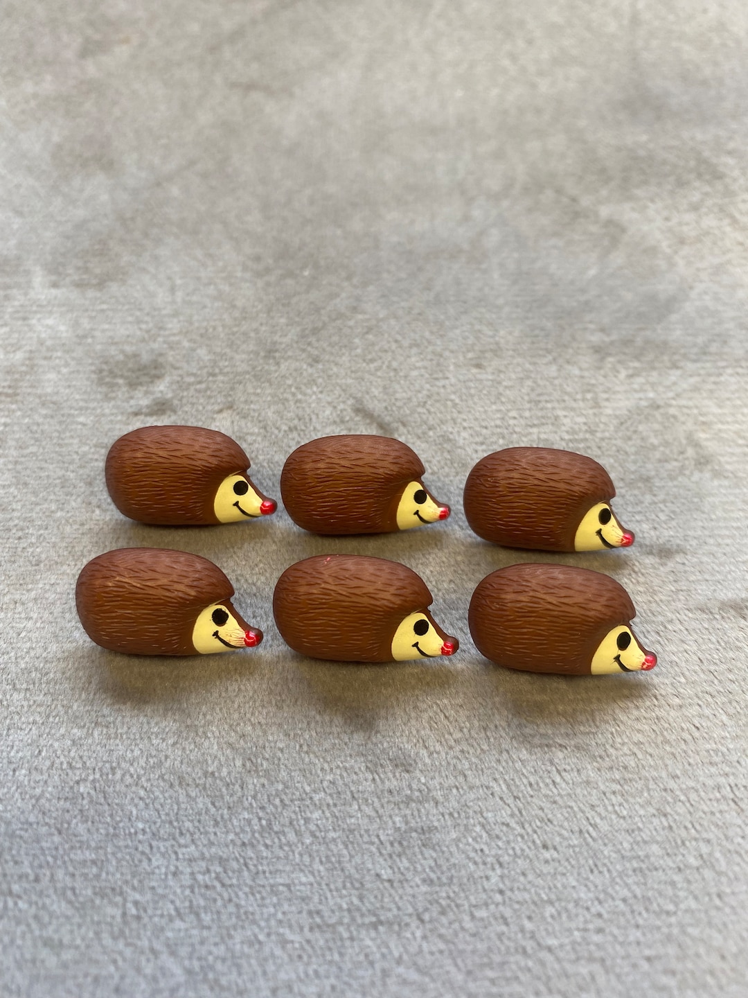 Hedgehog Buttons Brown and Cream 18mm a Set of 6 - Etsy