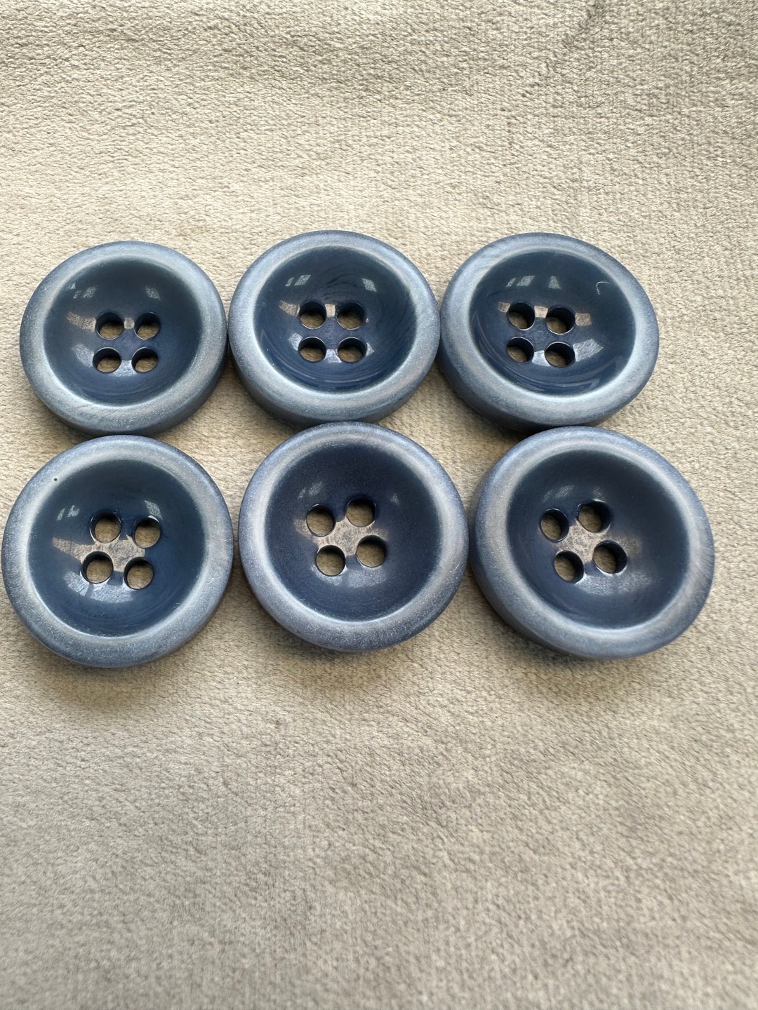 Airforce Blue Buttons 26mm a Set of 6 Ombre Finish - Etsy