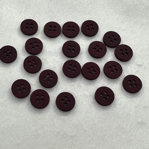 Burgundy Buttons 11.5mm a Set of 20 Shirt Style With a Matt Finish - Etsy