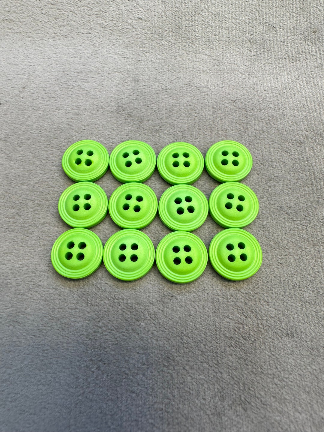 Matt Buttons Lime Green Border Design 12mm a Set of 12 - Etsy