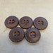 Textured Buttons Brown Leather Effect 19mm a Set of 5 - Etsy