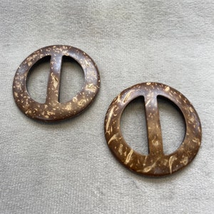 Slide Buckles Coconut Shell to Fit a Belt 21mm a Set of 2 - Etsy