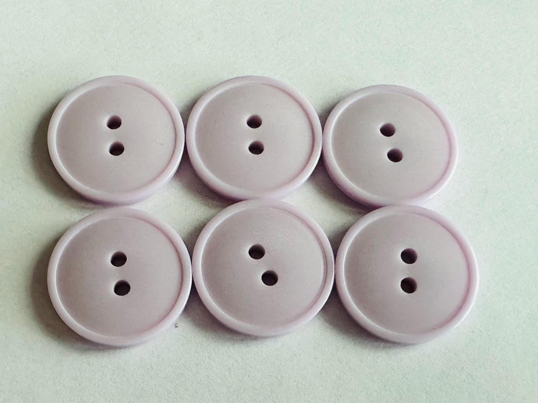 Lilac Ring Edge Buttons: 20mm Matte Finish, Set of 6 - Etsy
