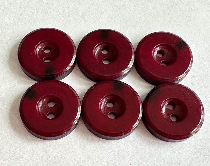 Burgundy Gloss Buttons: Chunky 25mm Knitwear Fasteners - Set of 6 - Etsy
