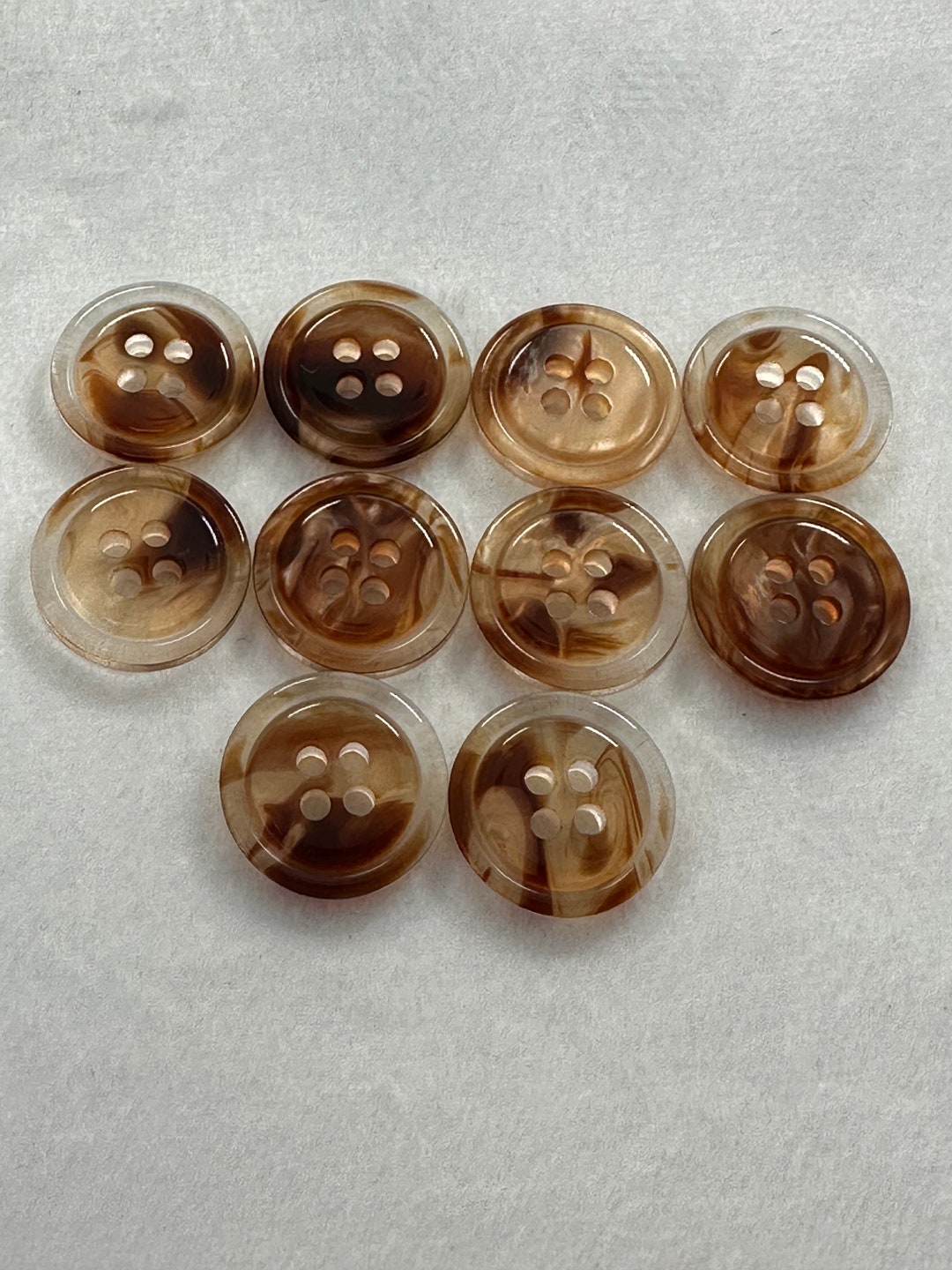 18mm Brown Faux Tortoiseshell Buttons – Cardigan Jacket Buttons Set of ...