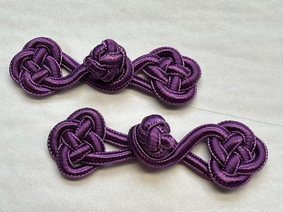 Purple Frog Fasteners 2.3 X 7cm Polyester Braid Design Sold as a Set of Two Complete Fasteners ...