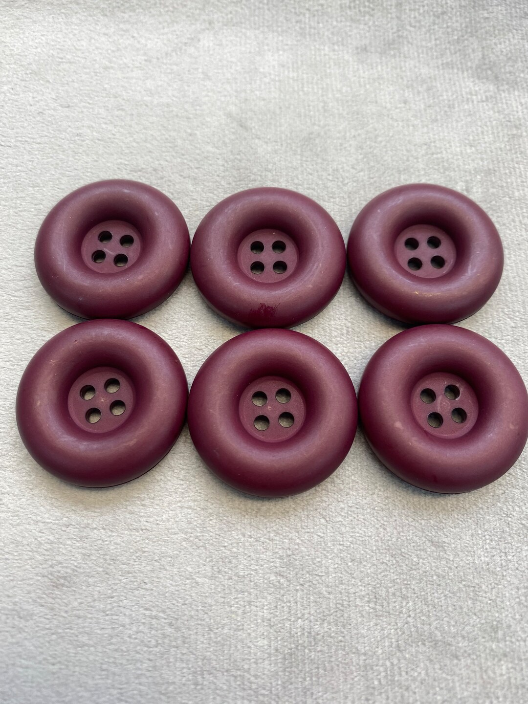 Chunky Buttons Burgundy Border Design 29mm a Set of 6 - Etsy