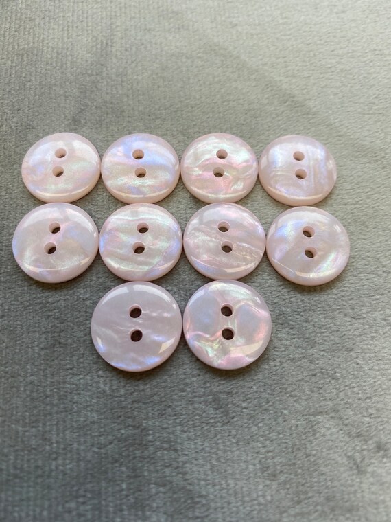 Iridescent Buttons Pink Pastel Shade 15mm a Set of 10 - Etsy