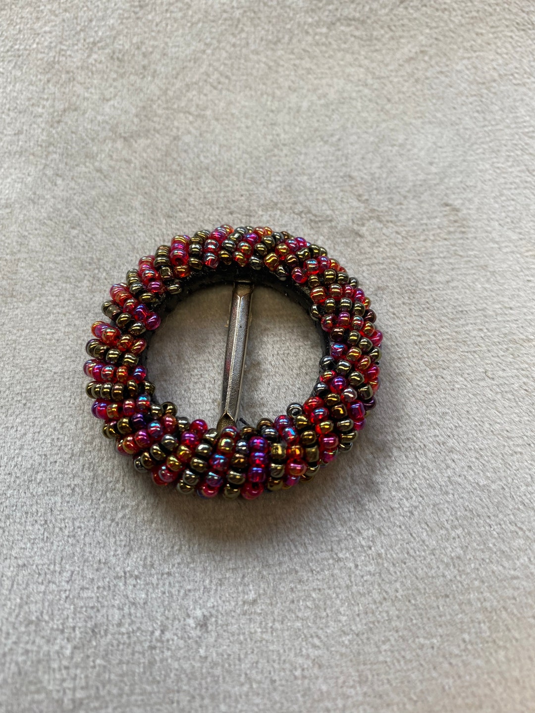 Beaded Buckle Rainbow Effect to Fit a Belt 24mm - Etsy