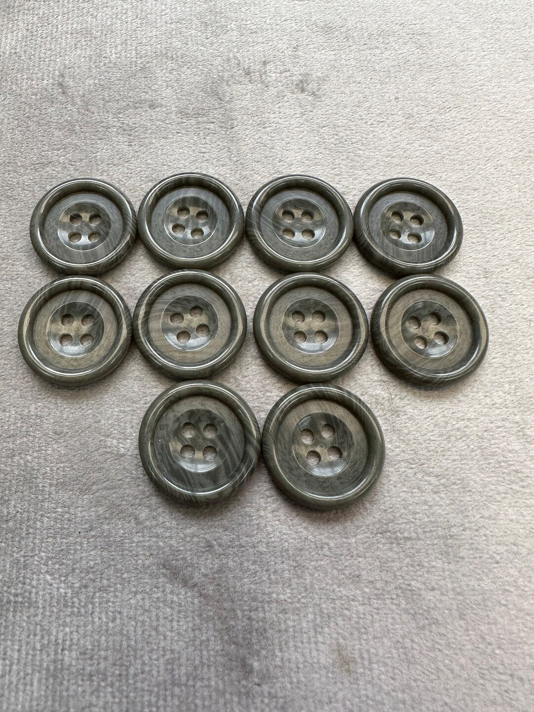 Classic Buttons Grey Suit Style Vintage 19mm a Set of 10 - Etsy
