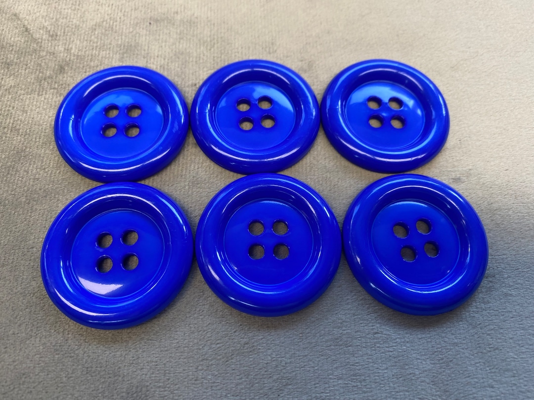 Clown Buttons Royal Blue 37mm a Set of 6 - Etsy