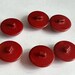 Cherry Red Button 25mm Soft Sheen Half-ball Design on a Shank Sold as a ...