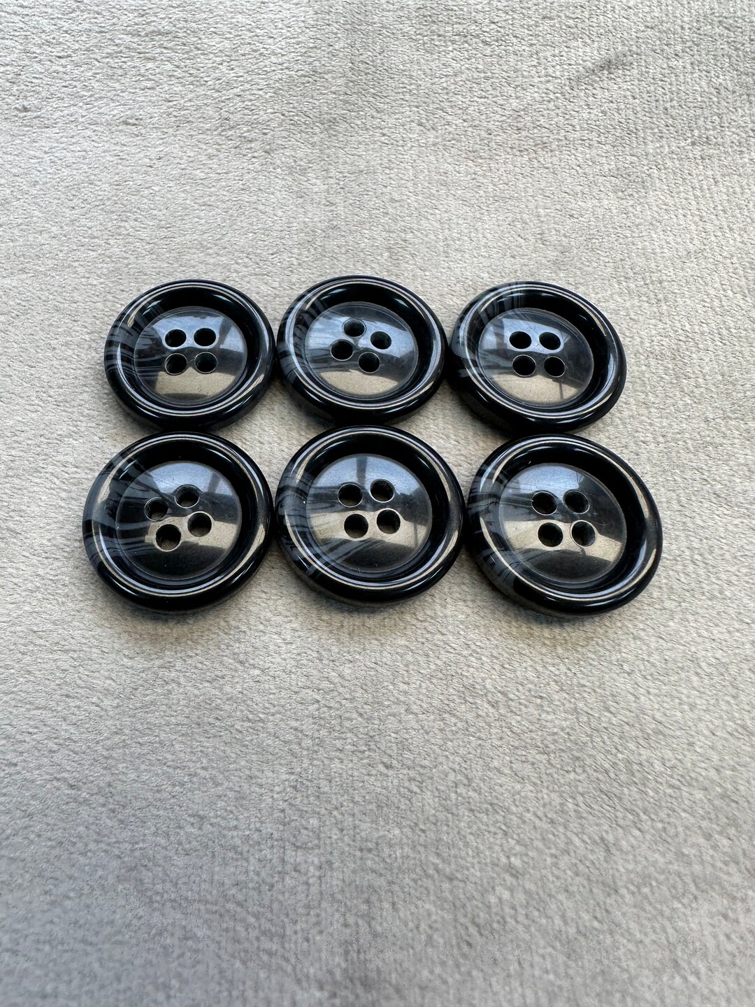 Suit Buttons Black Ombre 20mm a Set of 6 - Etsy