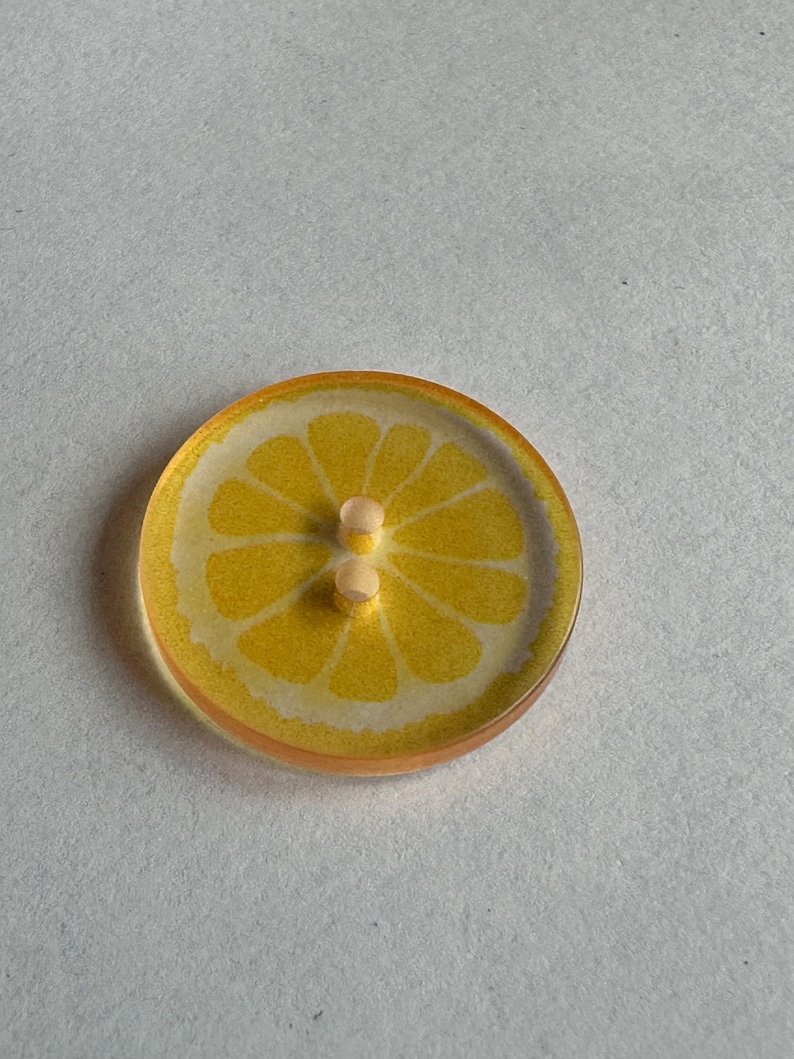 Lemon Slice Buttons: Transparent Multicolored Design, Set of 6 - Etsy