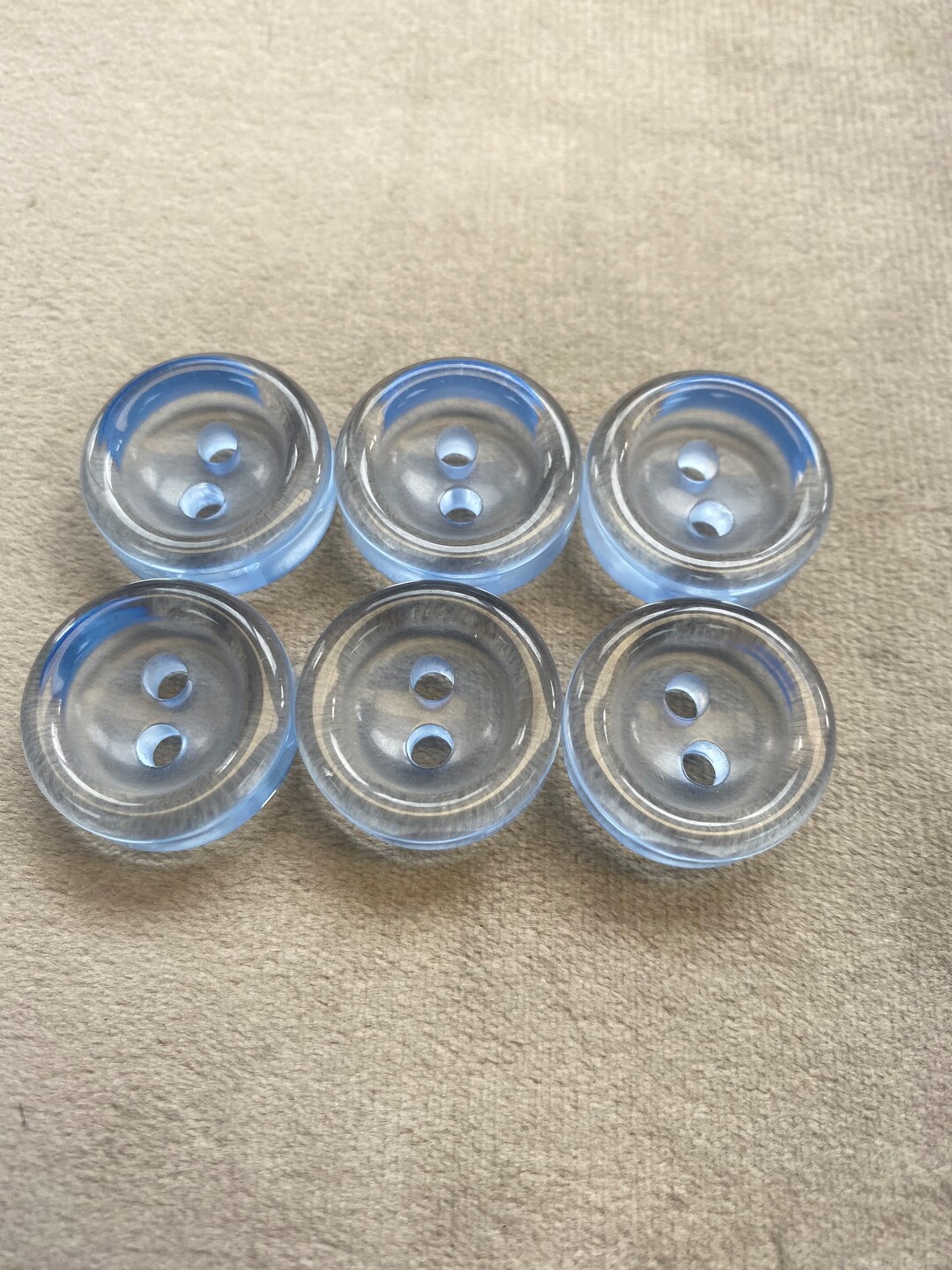 Chunky Buttons Pale Blue Clear Design 22mm a Set of 6 - Etsy