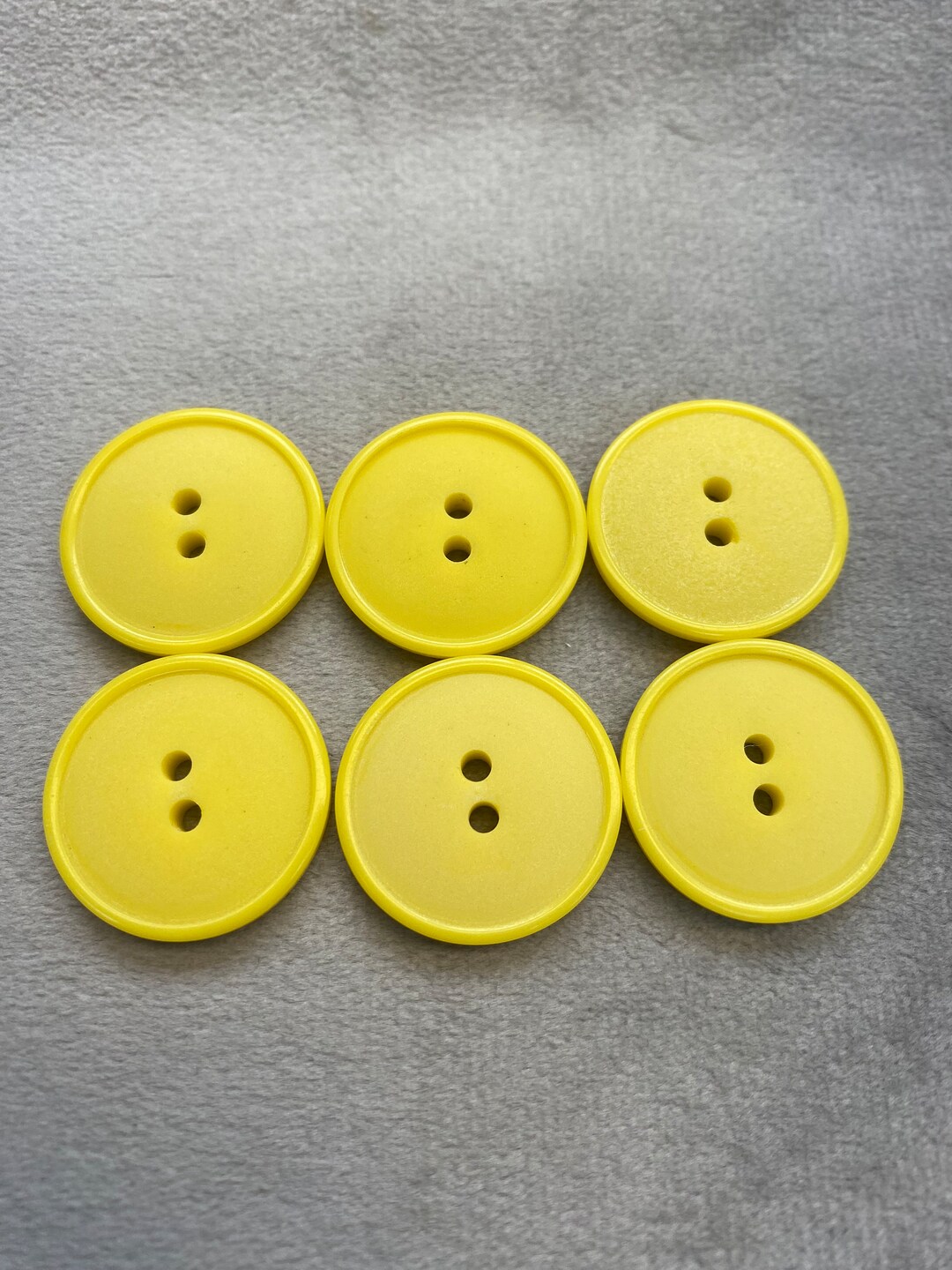 Classic Buttons Yellow Rim Design 23mm a Set of 6 - Etsy