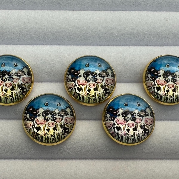 Cow Buttons - Etsy