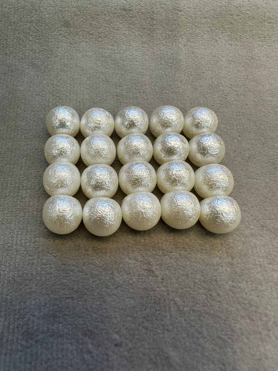 Textured Buttons Ivory Faux Pearl 10mm a Set of 20 - Etsy