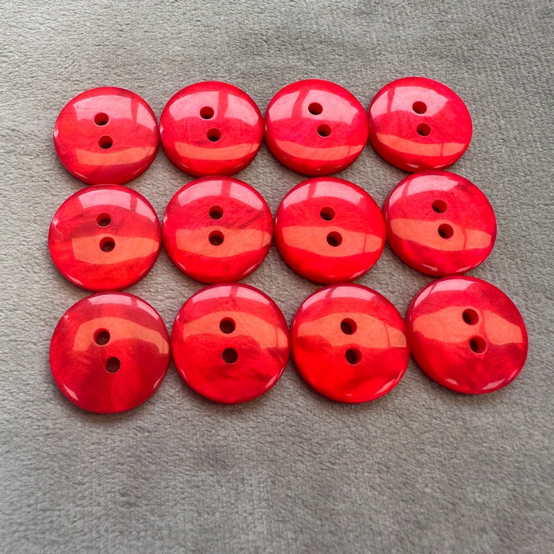 Red 1/2 Buttons - Etsy UK