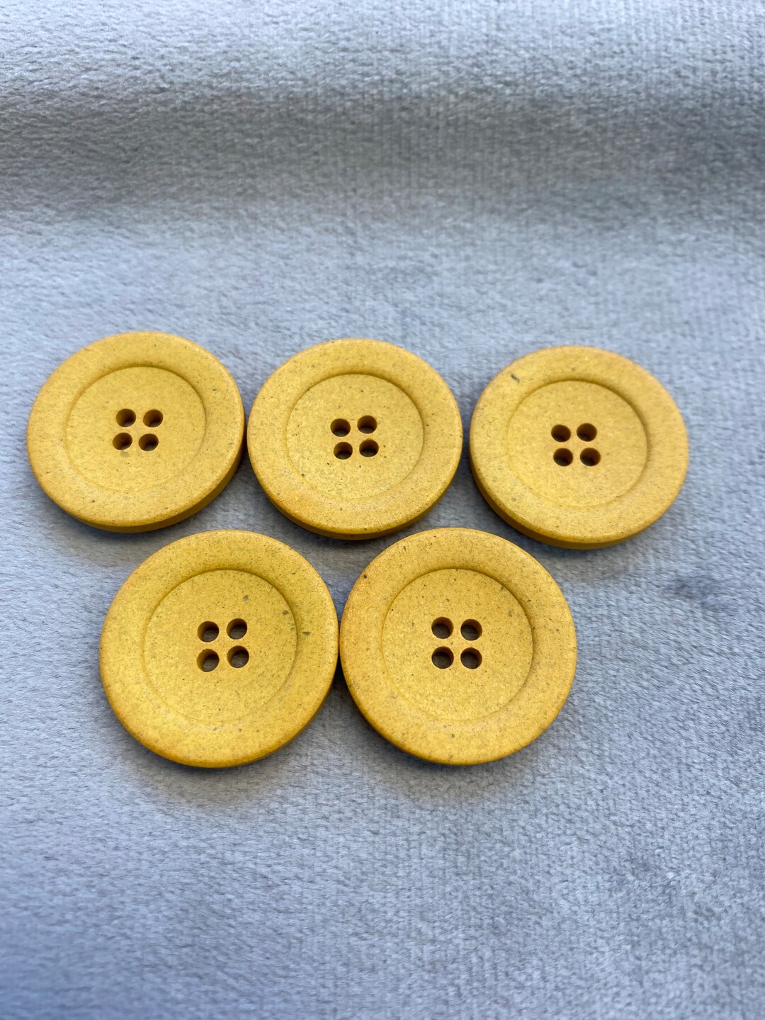 Recycled Canvas Buttons Ochre Yellow 22mm a Set of 5 - Etsy