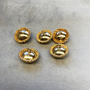 Jewel Buttons Emerald Green Set in Gold Tone Metal 20mm a Set - Etsy UK