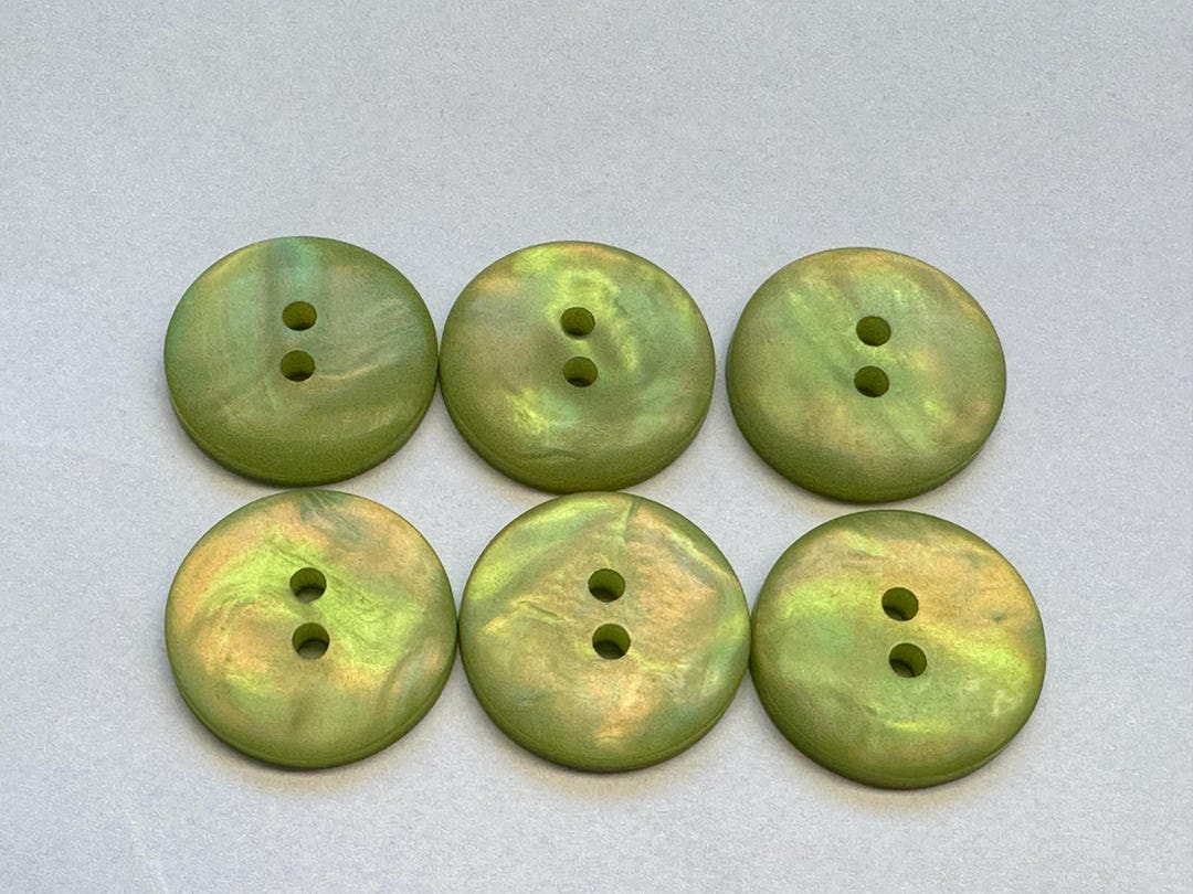 Iridescent Buttons Lime Green 20mm a Set of 6 - Etsy