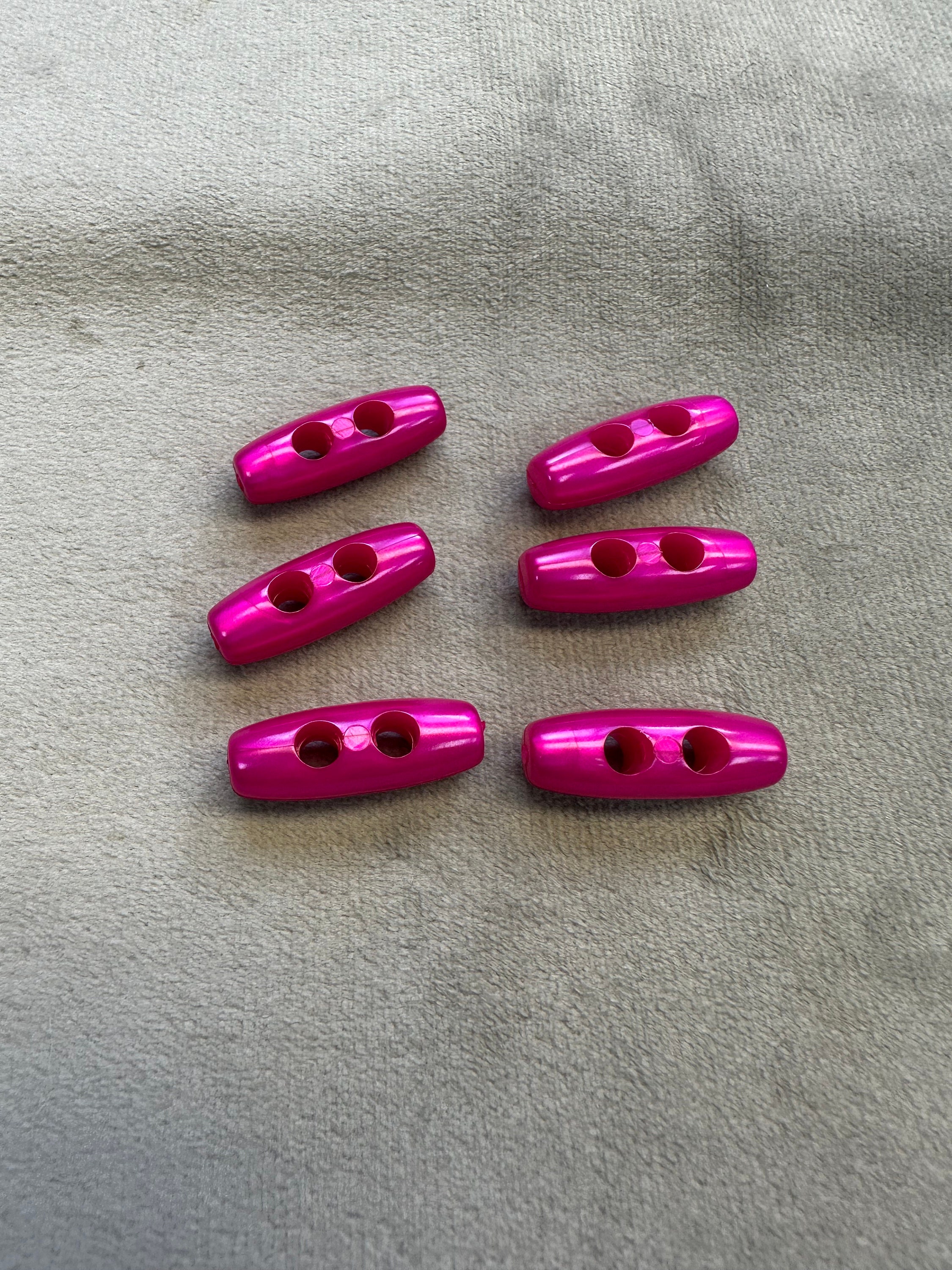 Pearly Toggle Shocking Pink 25mm a Set of 6 - Etsy