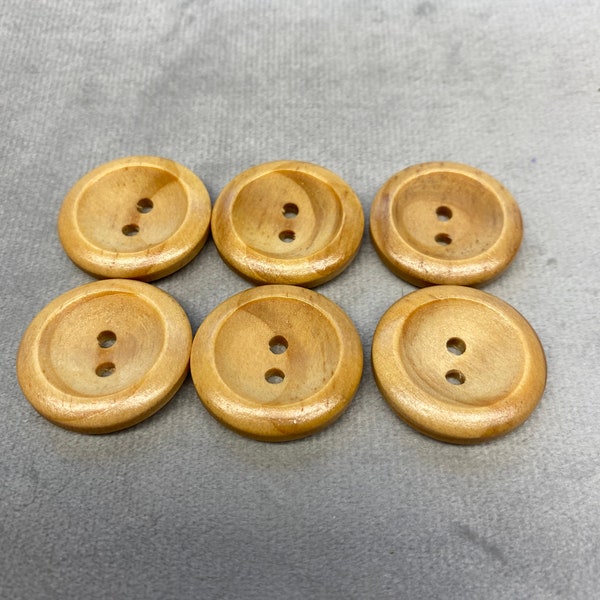 Round Wooden Buttons - Etsy