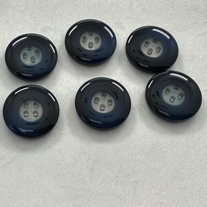 Navy Buttons 28mm a Set of 6 With a Glossy Ombre Finish - Etsy