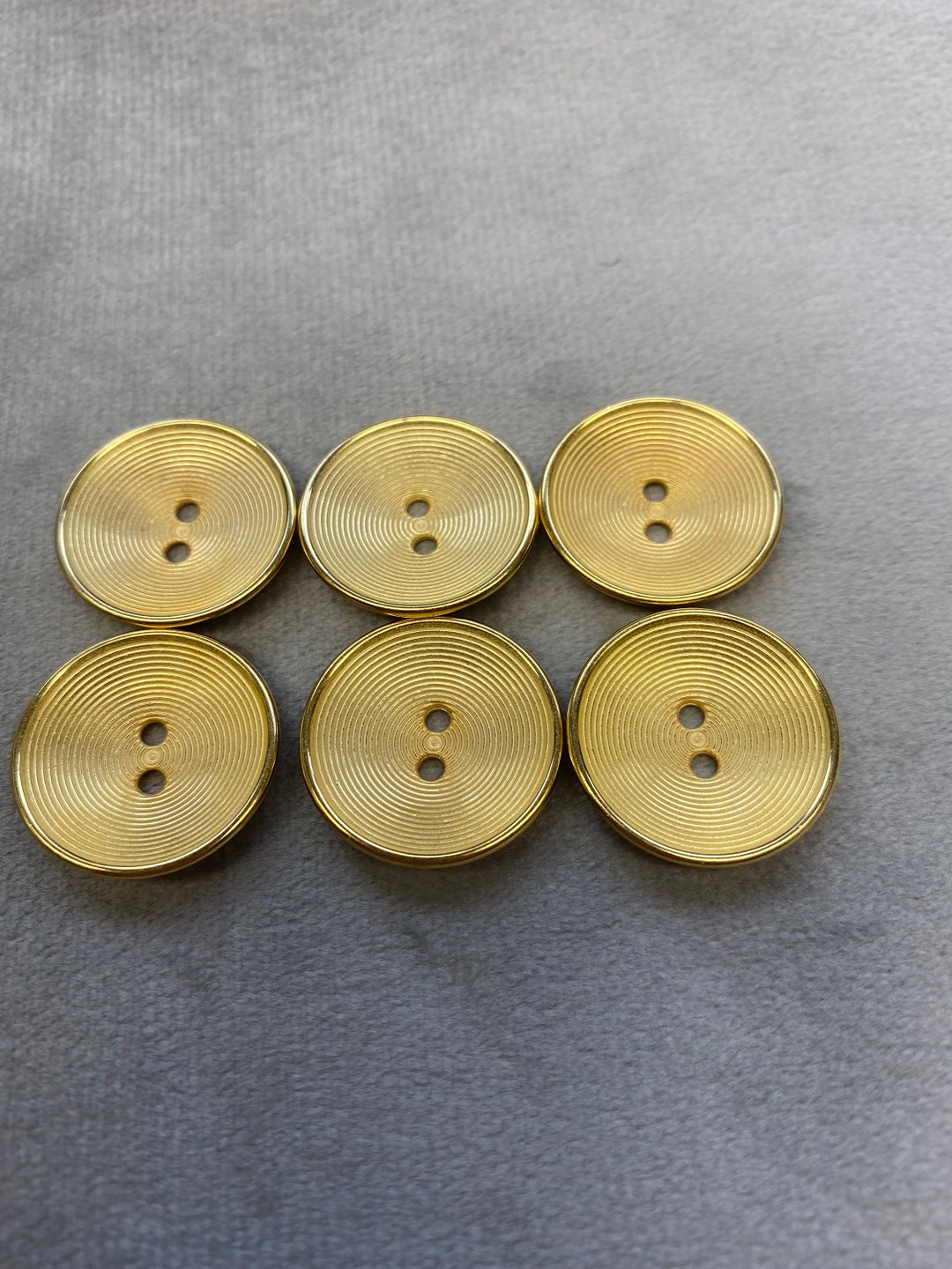 Metal Buttons Gold Tone Textured Design 20mm a Set of 6 - Etsy