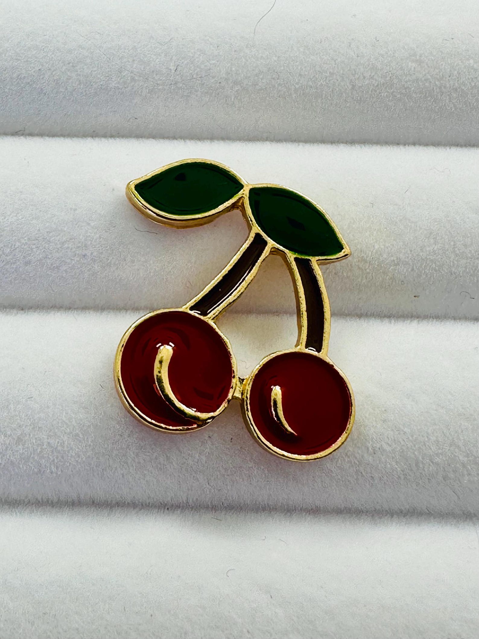 Enamel Cherry Buttons 20mm Enamel on Metal Sold Individually - Etsy