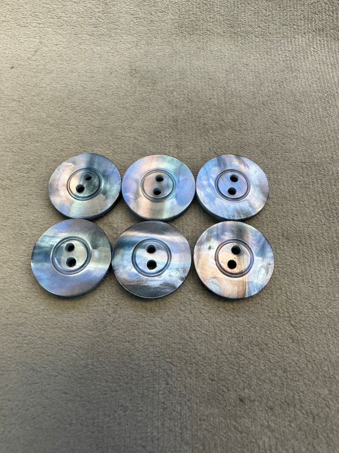 Iridescent Buttons Ombre Blues 18mm a Set of 6 - Etsy