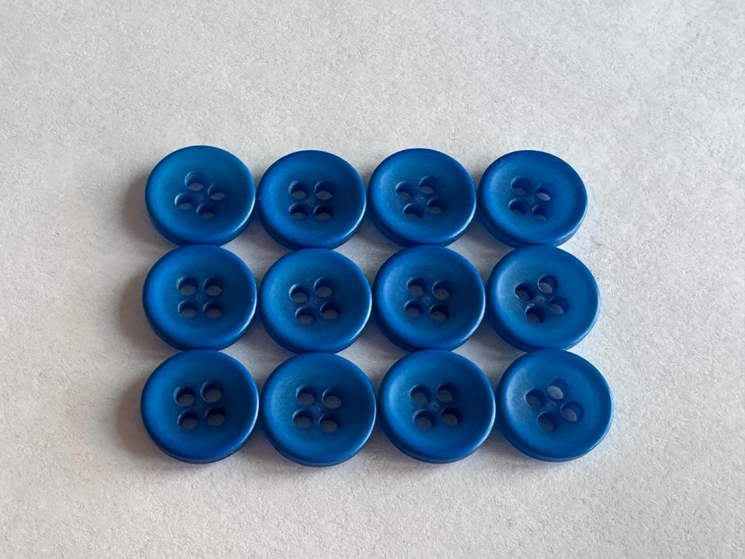 Royal Blue Matte Buttons: 13mm Four-hole, Set of 12 - Etsy