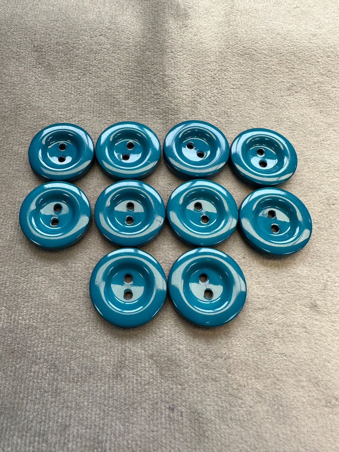 Glossy Buttons Teal Blue 23mm a Set of 10 - Etsy