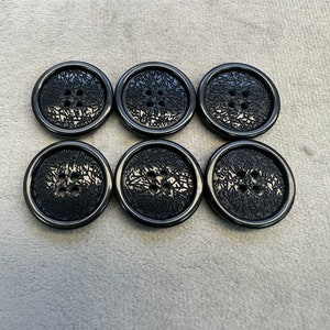 Textured Buttons Black Border Design 22mm a Set of 6 - Etsy