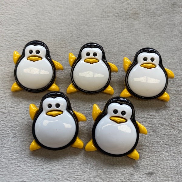 Penguin Buttons - Etsy