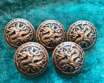Metal Dragon Buttons - Etsy