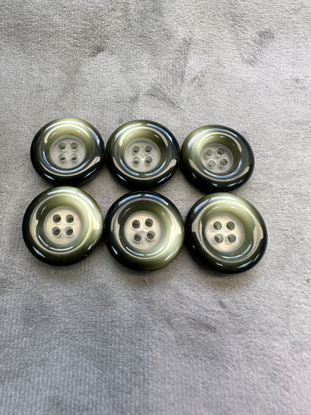 Ombre Buttons Olive Green Border Design 22mm a Set of 6 - Etsy