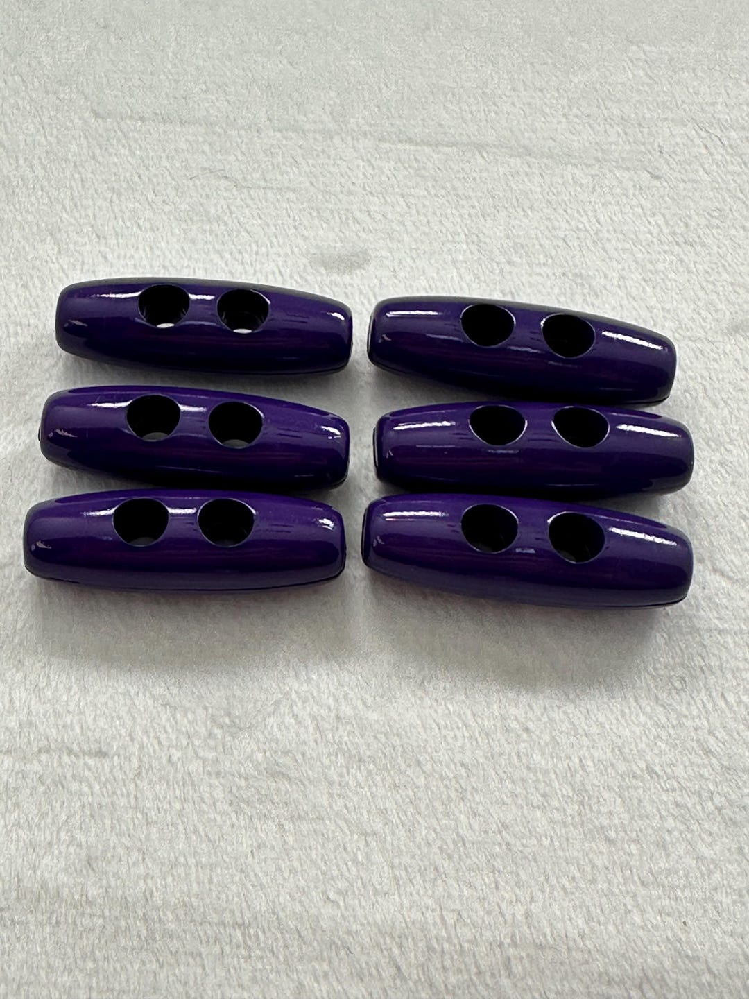 Purple Toggle Buttons 30mm a Set of Six With a Glossy Finish - Etsy